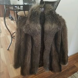 Jackets & Coats | Raccoon With Silver Fox Collar Fur Coat | Poshmark